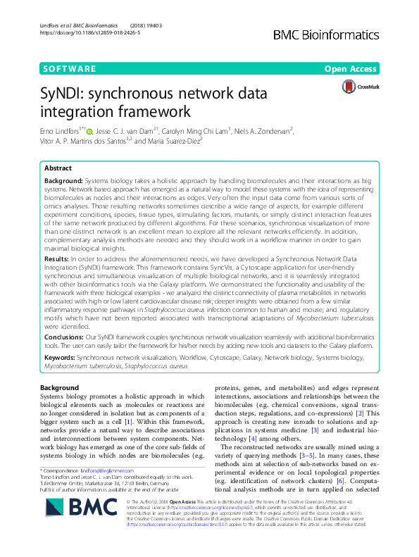 (PDF) SyNDI: synchronous network data integration framework