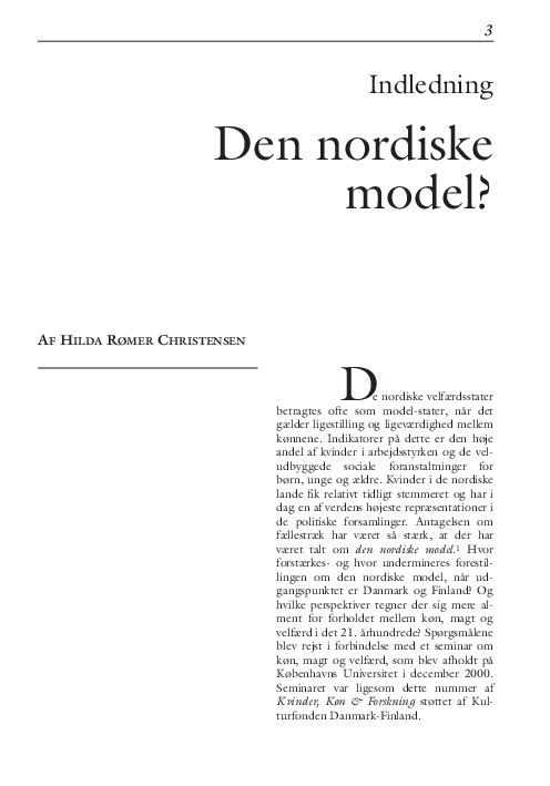 (PDF) Den Nordiske model?
