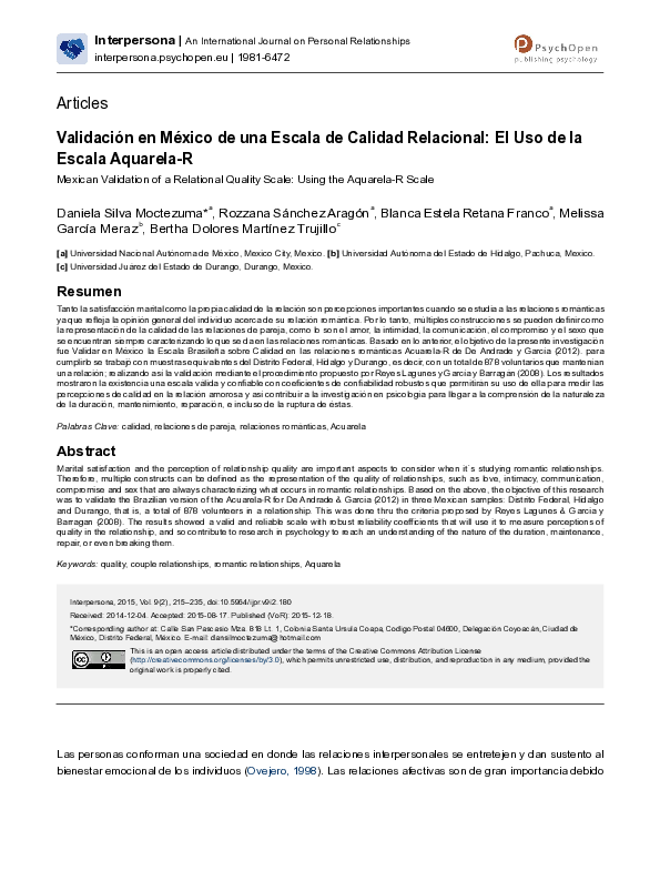 (PDF) Mexican Validation of a Relational Quality Scale: Using the ...