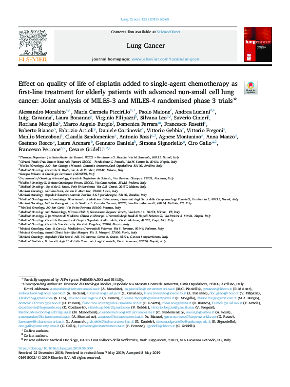 (PDF) Effect on quality of life of cisplatin added to single-agent ...