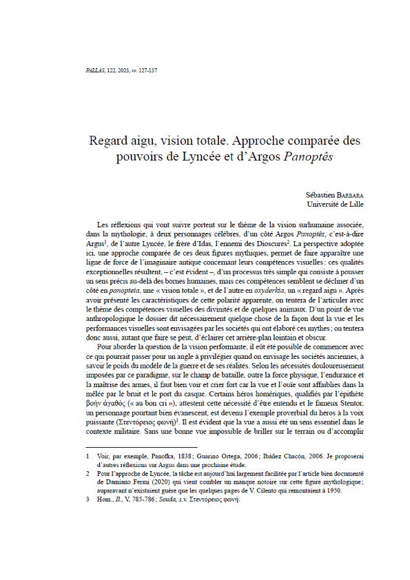 (PDF) "Regard aigu, vision totale. Approche comparée des pouvoirs de ...