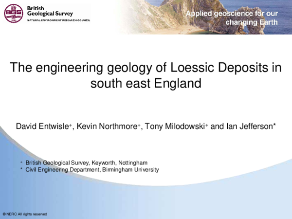 (PDF) The engineering geology of Loessic Deposits in south east England