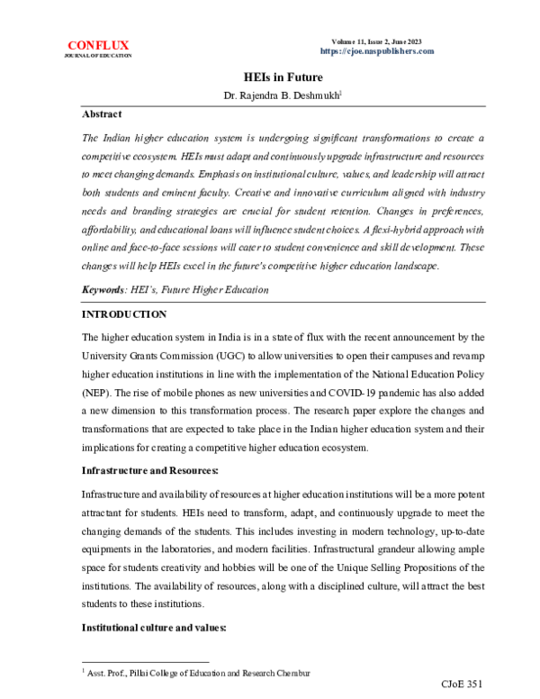 (PDF) HEIs in Future
