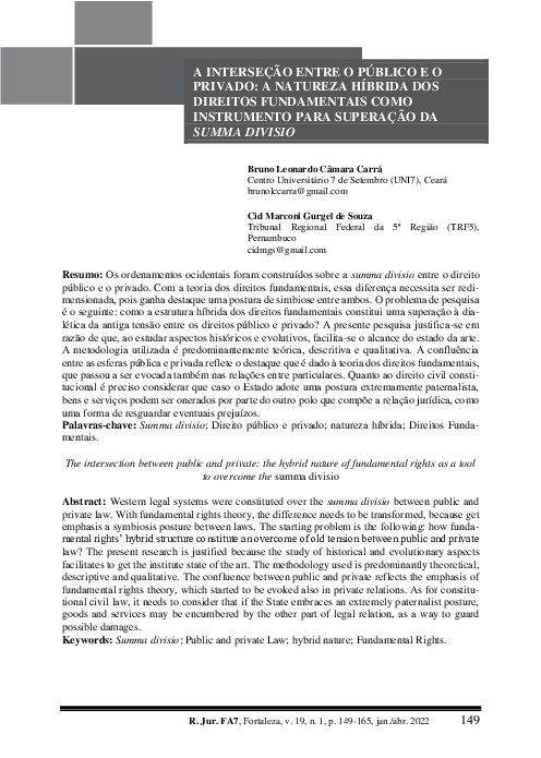 (PDF) A interseção entre o público e o privado: a natureza híbrida dos ...
