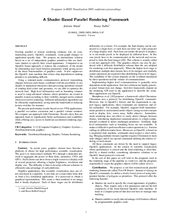 Pdf A Shader Based Parallel Rendering Framework