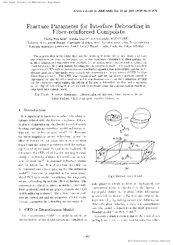 (PDF) Fracture Parameter for Interface Debonding in Fiber-reinforced ...