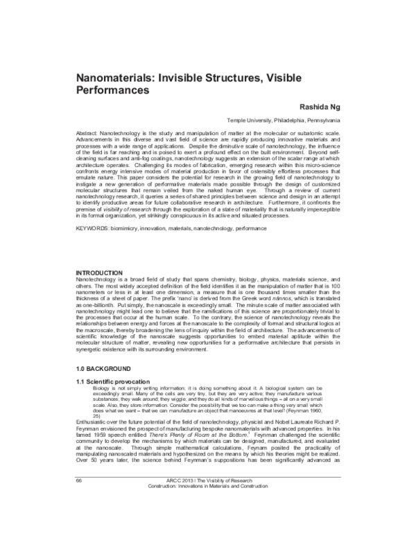 (PDF) Nanomaterials: Invisible Structures, Visible Performances | Rashida Ng - Academia.edu