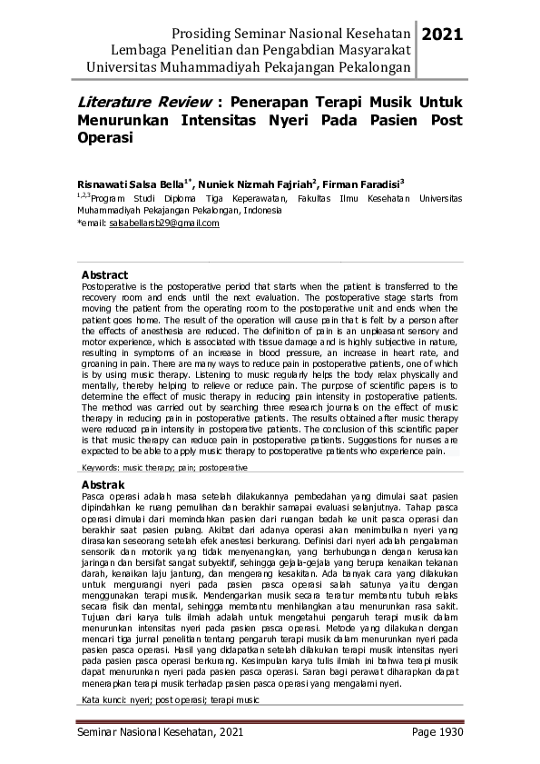 (PDF) Literature Review : Penerapan Terapi Musik Untuk Menurunkan ...