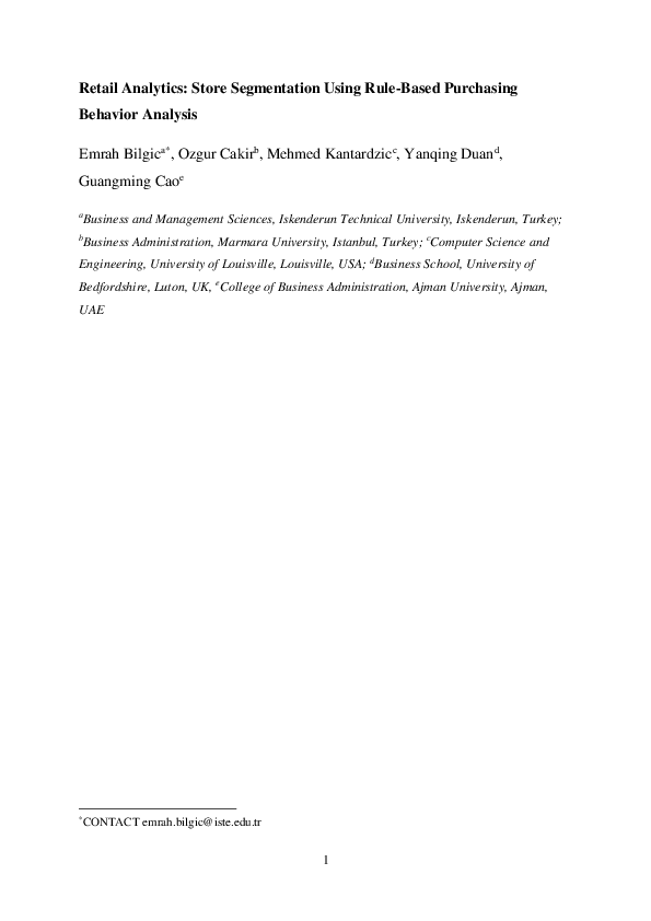 (PDF) Retail analytics: store segmentation using Rule-Based Purchasing ...