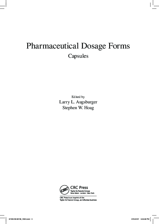 (PDF) Pharmaceutical Dosage Forms