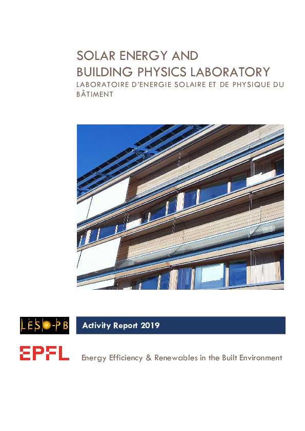 (PDF) Solar Energy & Building Physics Laboratory - Activity Report 2019