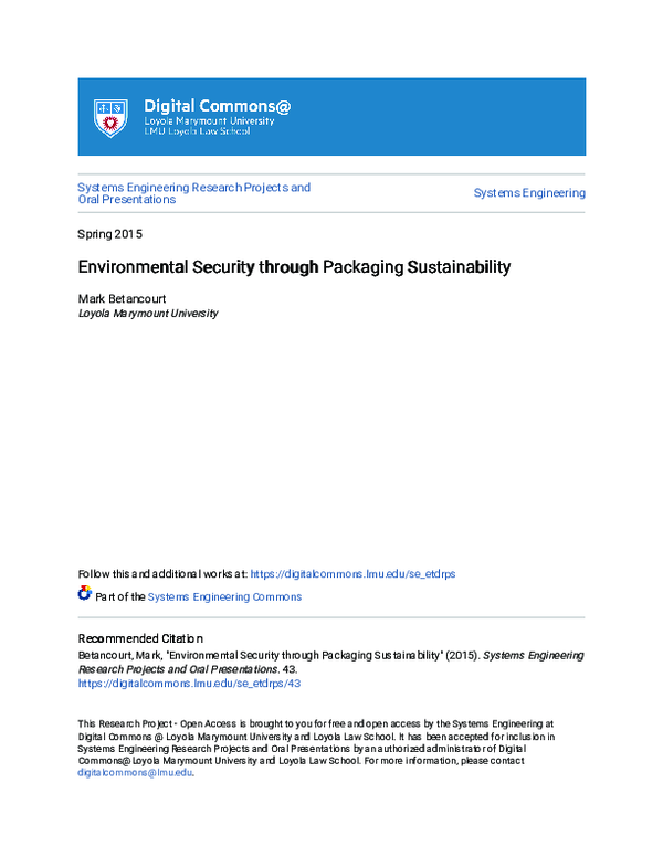 (PDF) Environmental Security through Packaging Sustainability | mark ...