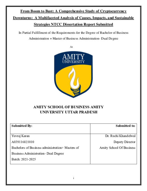 (PDF) From Boom to Bust: A Comprehensive Study of Cryptocurrency ...