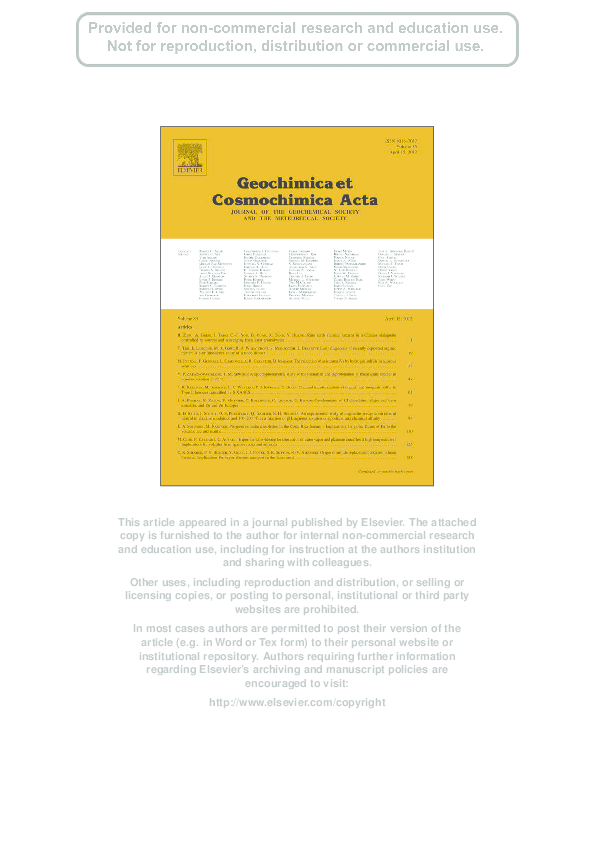 (PDF) Geochemistry of CI chondrites: Major and trace elements, and Cu ...