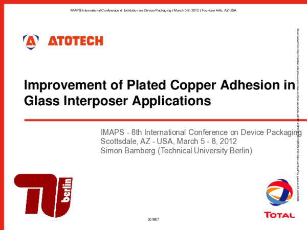 (PDF) Improvement of Plated Copper Adhesion in Glass Interposer ...