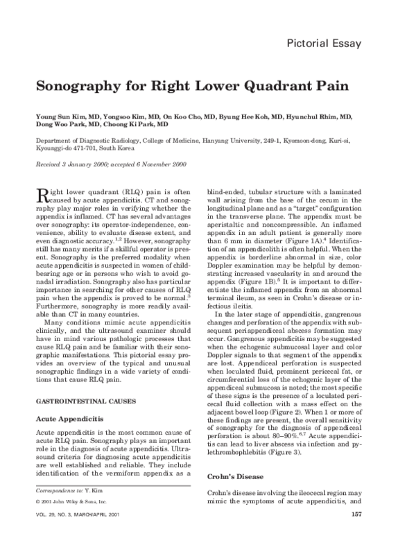 (PDF) Sonography for right lower quadrant pain