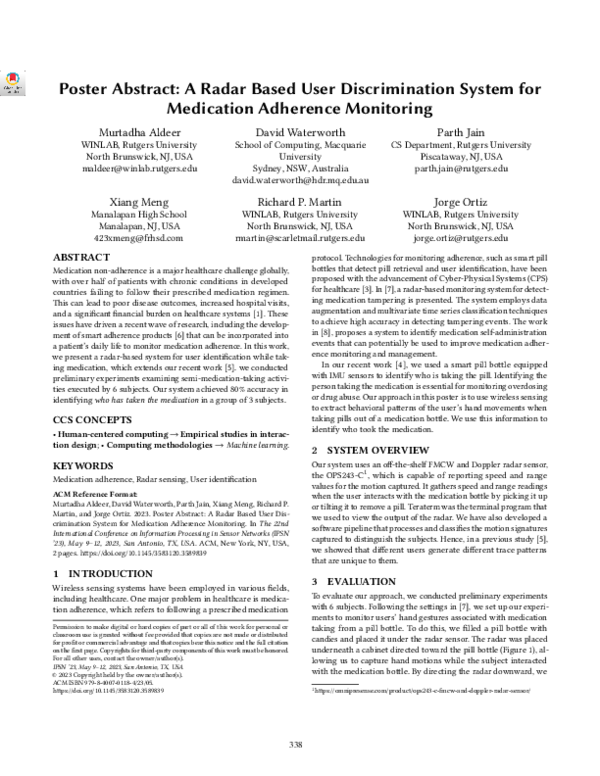 (PDF) Poster Abstract: A Radar Based User Discrimination System for ...