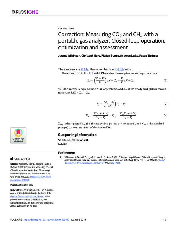 (PDF) Correction: Measuring CO2 and CH4 with a portable gas analyzer: Closed-loop operation ...
