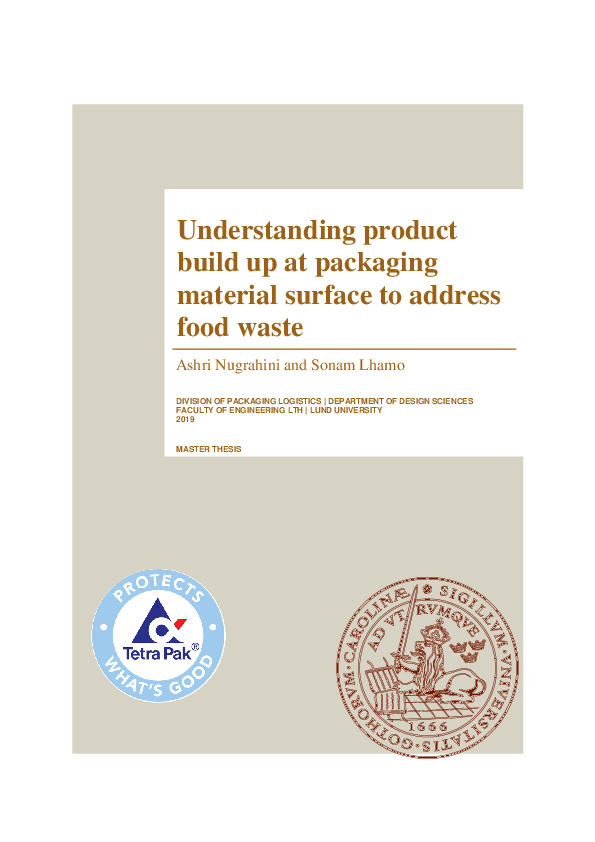 (PDF) Understanding product build up at packaging material surface to ...