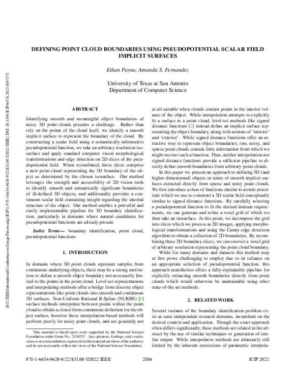 (PDF) Defining Point Cloud Boundaries Using Pseudopotential Scalar Field Implicit Surfaces