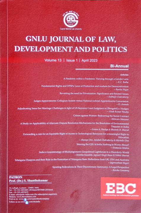 (PDF) Judges Appointments: Collegium System versus National Judicial ...