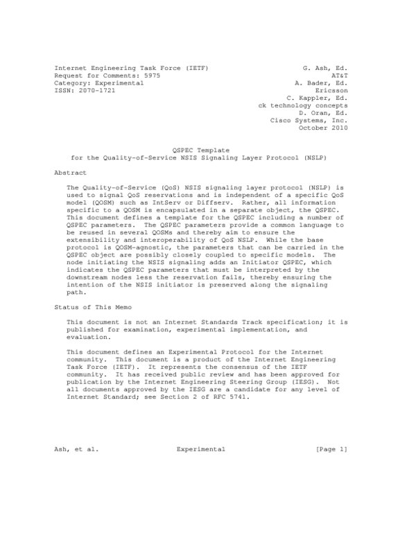 (PDF) QSPEC Template for the Quality-of-Service NSIS Signaling Layer ...