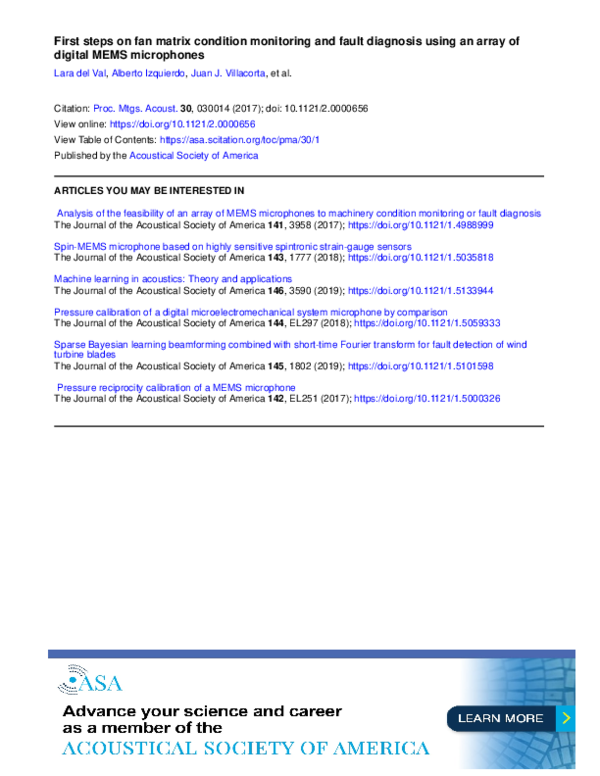 (PDF) First steps on fan matrix condition monitoring and fault ...