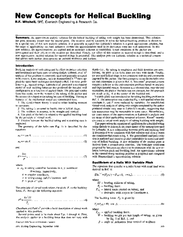 (PDF) New Concepts for Helical Buckling