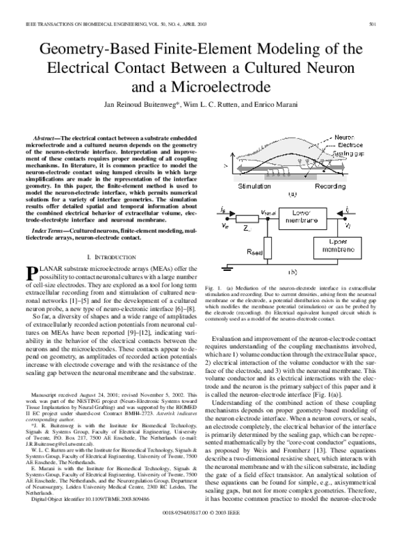 (PDF) Geometry-based finite-element modeling of the electrical contact ...