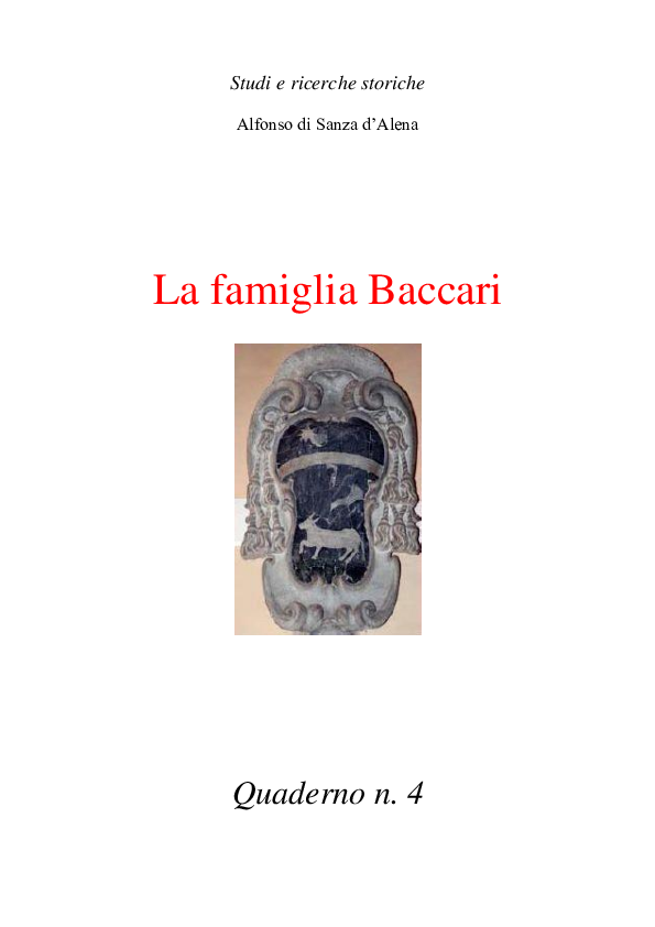 (PDF) La famiglia Baccari