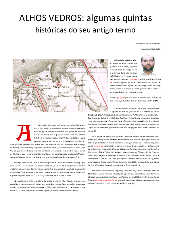 (PDF) Alhos Vedros: algumas quintas históricas do seu antigo termo