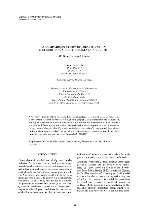 (PDF) A Comparison Study of Identification Methods for a Pilot ...