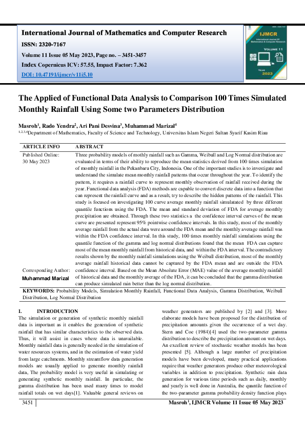 (PDF) The Applied of Functional Data Analysis to Comparison 100 Times Simulated Monthly Rainfall ...