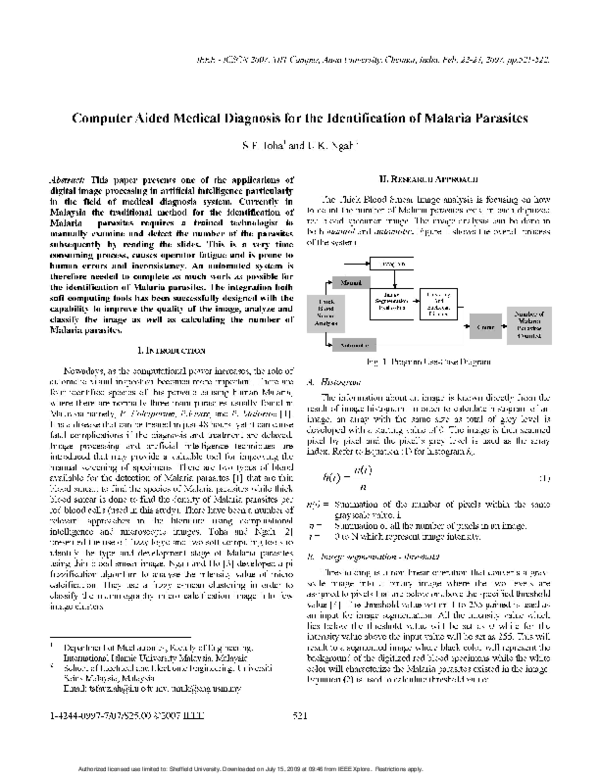 (PDF) Computer Aided Medical Diagnosis for the Identification of ...