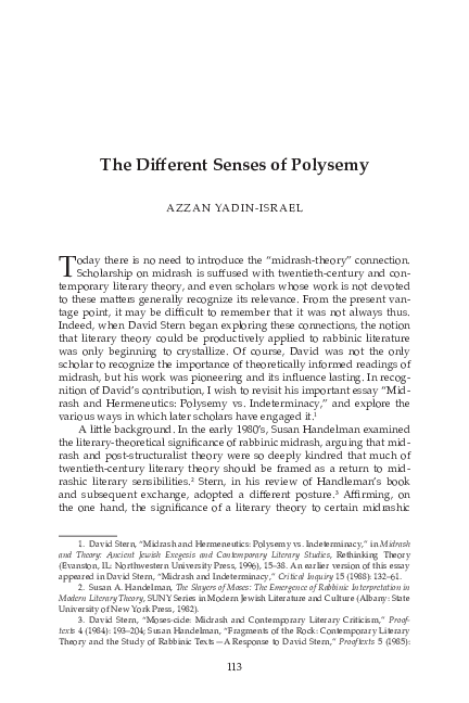 (PDF) The Different Senses of Polysemy