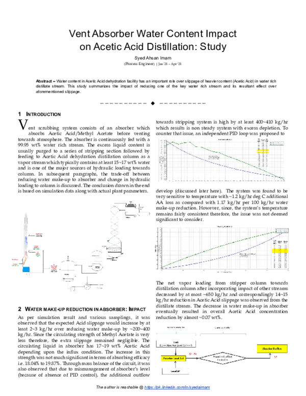 (PDF) Vent Absorber Water Content Impact on Acetic Acid Distillation ...
