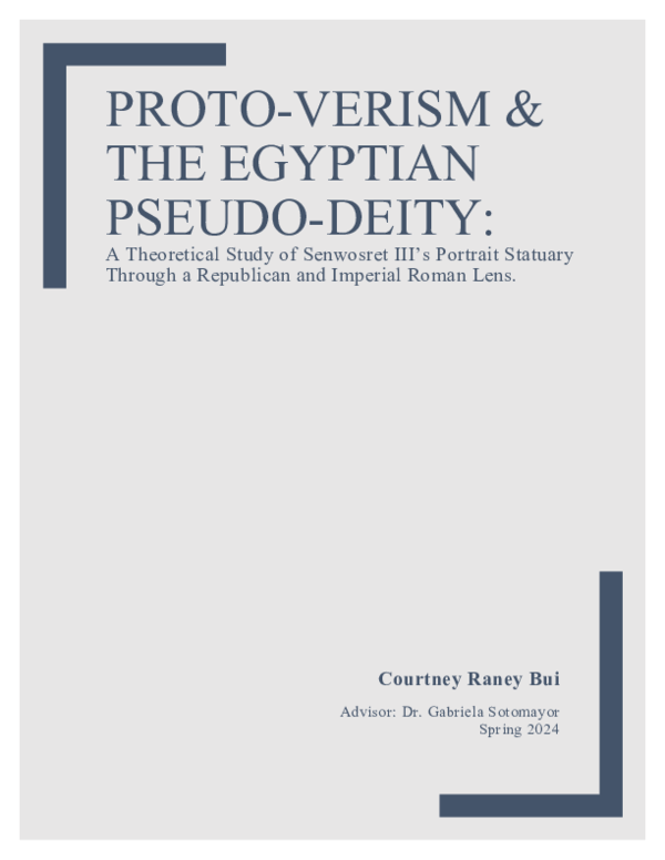 (PDF) PROTO-VERISM & THE EGYPTIAN PSEUDO-DEITY: A Theoretical Study of ...