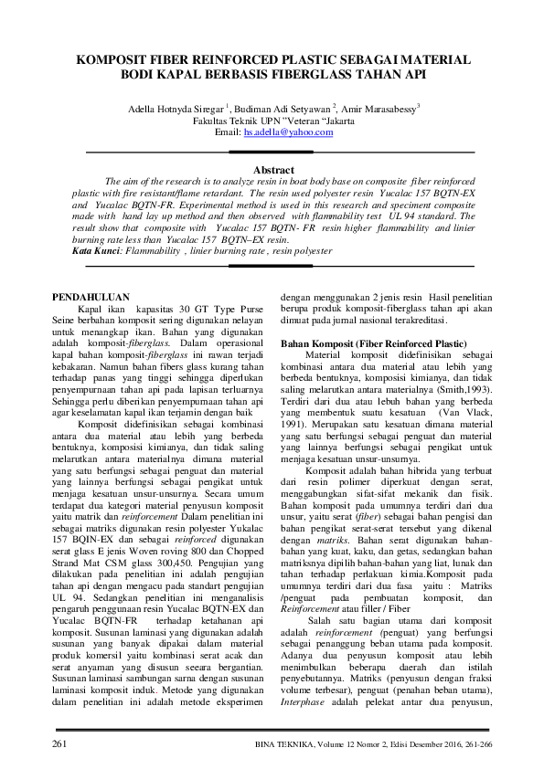 (PDF) Komposit Fiber Reinforced Plastic Sebagai Material Bodi Kapal ...
