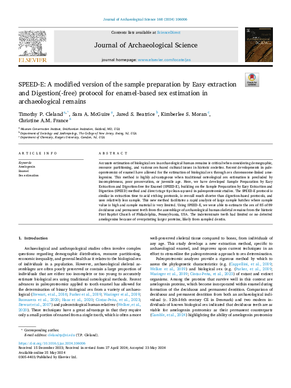 Pdf Speed E A Modified Version Of The Sample Preparation By Easy Extraction And Digestion