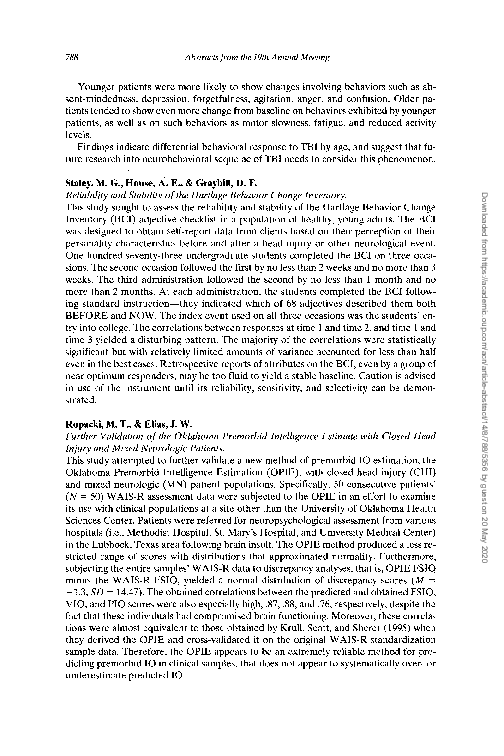 (PDF) Reliability and stability of the Hartlage behavior change inventory