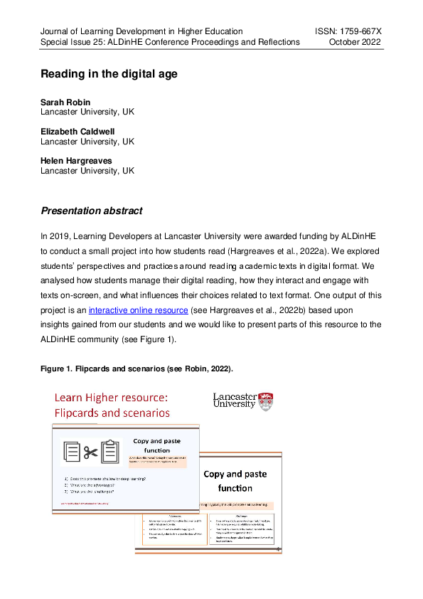 (PDF) Reading in the digital age