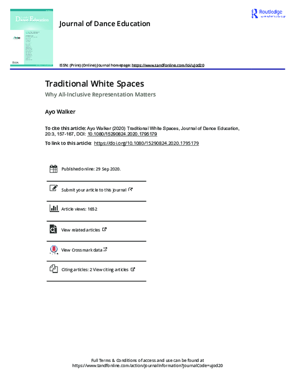 (PDF) Traditional White Spaces Why All-Inclusive Representation Matters