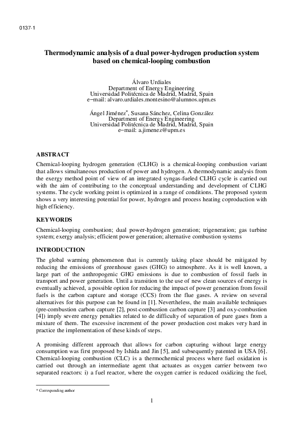 (PDF) Thermodynamic analysis of a dual power-hydrogen production system ...
