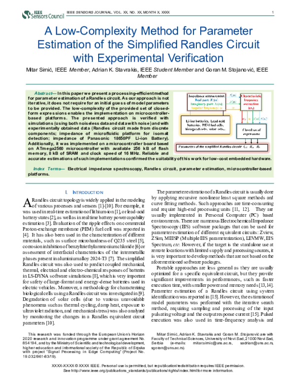 (PDF) A Low-Complexity Method for Parameter Estimation of the ...