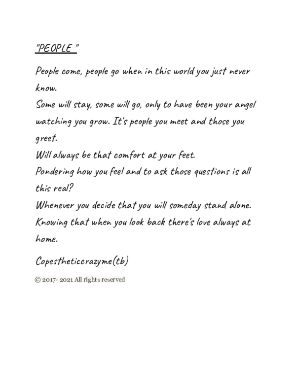 (PDF) Poem on "People"