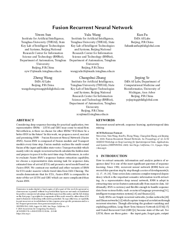(PDF) Fusion Recurrent Neural Network