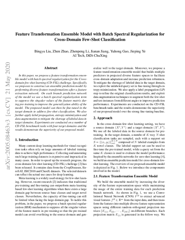 (PDF) Feature Transformation Ensemble Model with Batch Spectral Regularization for Cross-Domain ...