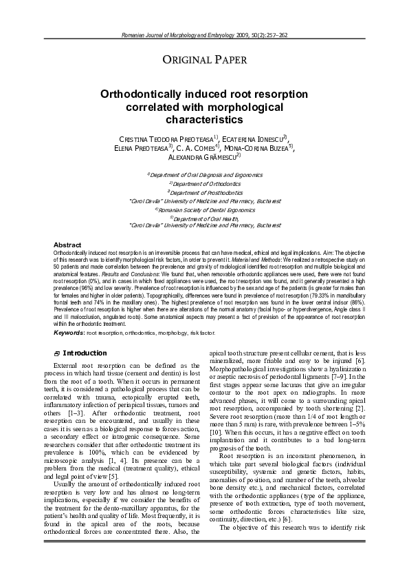 (PDF) Orthodontically induced root resorption correlated with ...