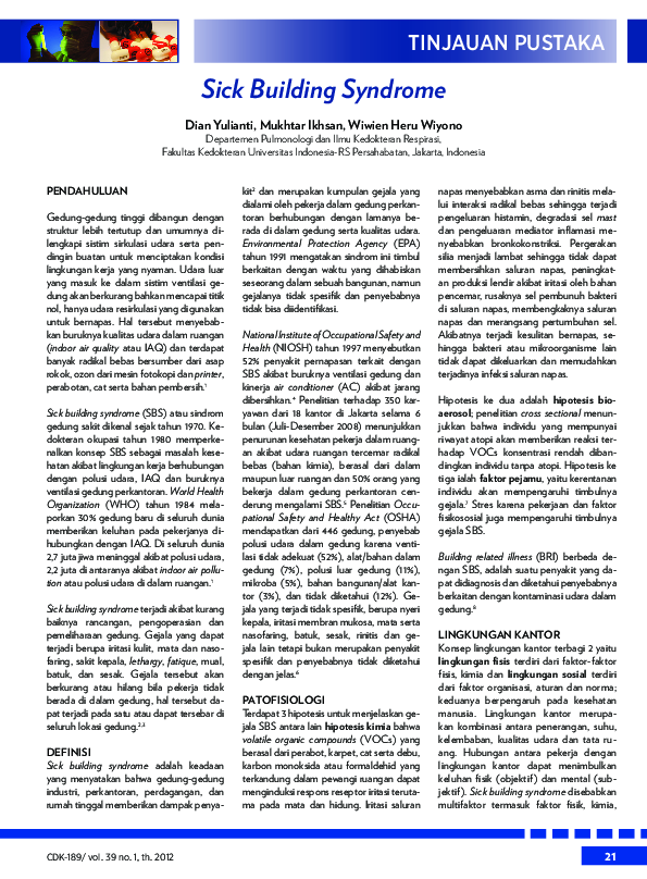 (PDF) Sick Building Syndrome