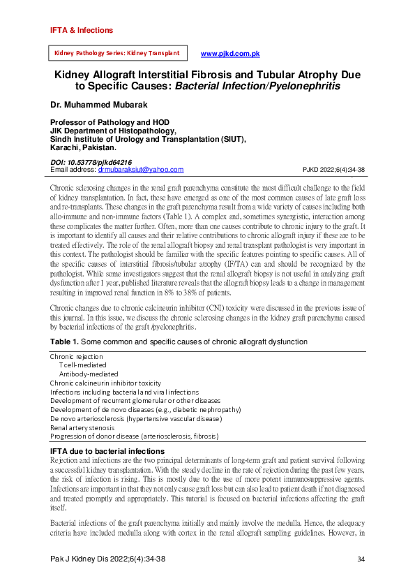 (PDF) Kidney allograft interstitial fibrosis and tubular atrophy (IFTA ...